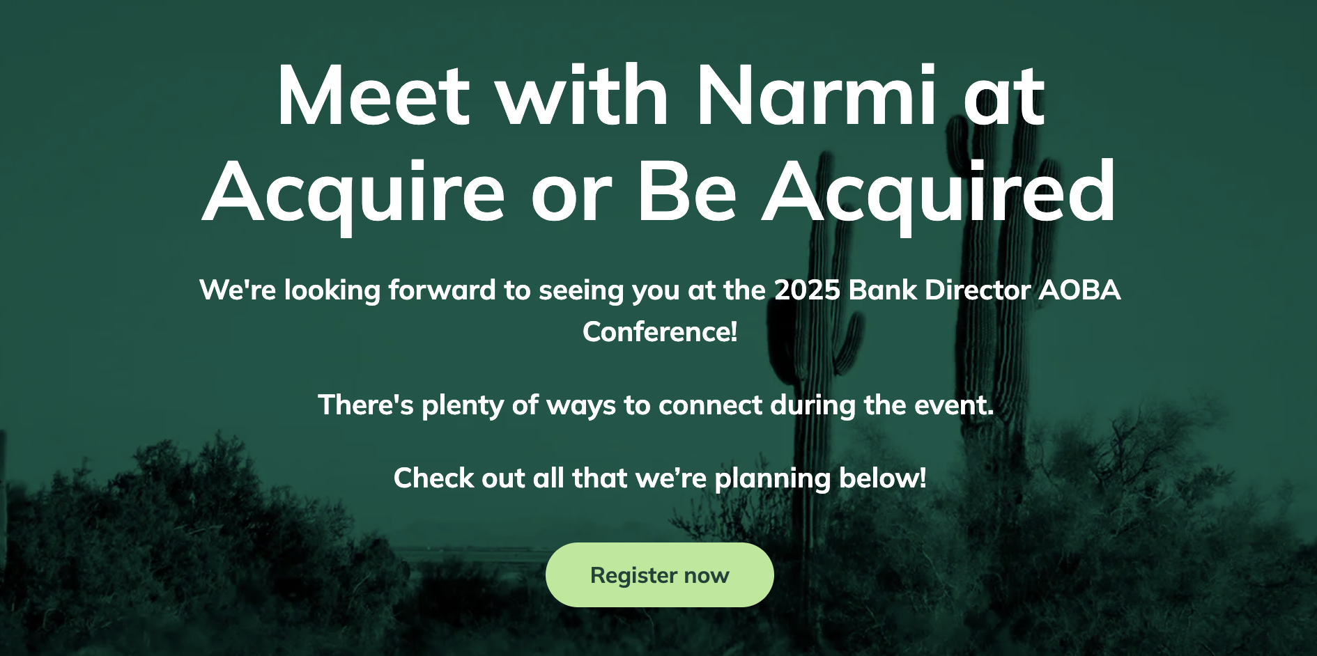 Meet with Narmi at Acquire or Be Acquired 2026
